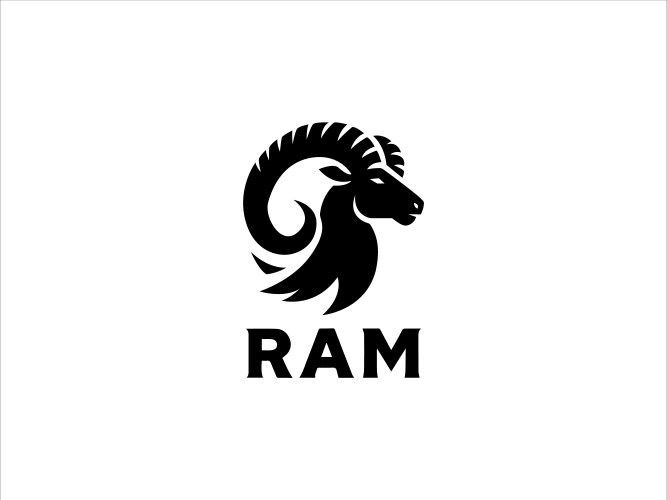 Ram logo design Royalty Free Vector Image - VectorStock