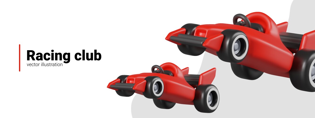 Racing championship concept realistic red car Vector Image