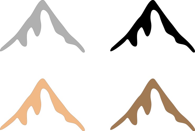 Simple mountains icons sign symbol logo Royalty Free Vector