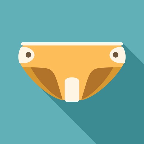 Clean diaper icon flat isolated Royalty Free Vector Image