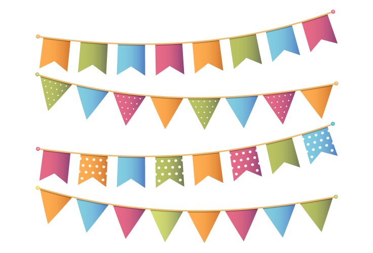 Green bunting Royalty Free Vector Image - VectorStock