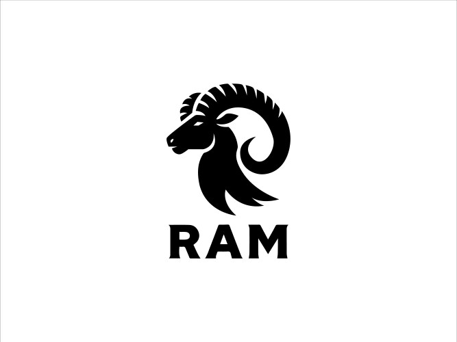 Ram logo design Royalty Free Vector Image - VectorStock