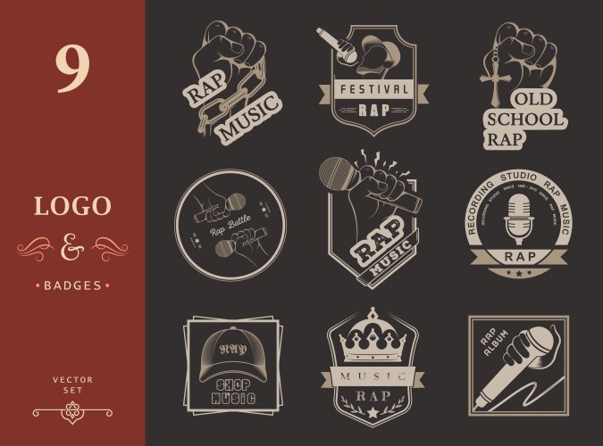 Rap festival logo Royalty Free Vector Image - VectorStock