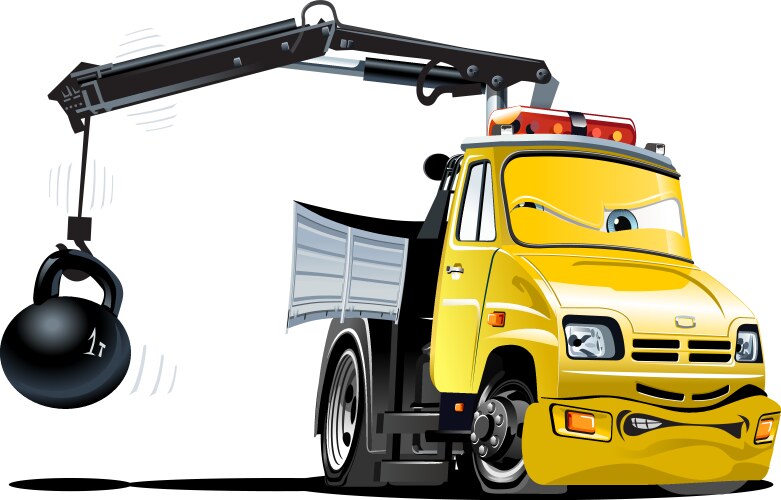 Cartoon tow truck Royalty Free Vector Image - VectorStock