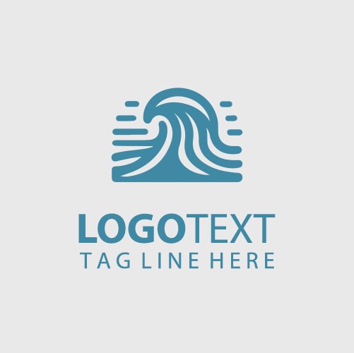 Waves logo Royalty Free Vector Image - VectorStock