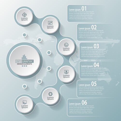 Abstract 3d paper infographics Royalty Free Vector Image