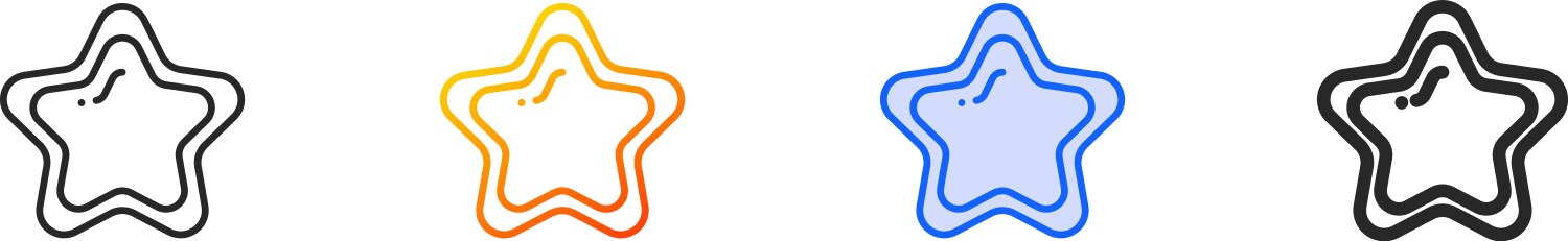 Biscuit iconthin linear gradient blue stroke Vector Image