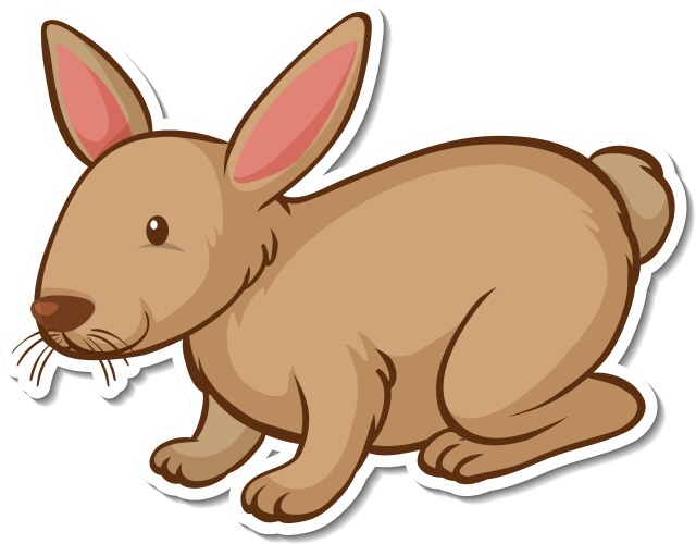 Cute rabbit cartoon Royalty Free Vector Image - VectorStock