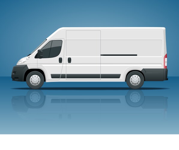 Commercial vehicle or logistic car cargo minivan Vector Image