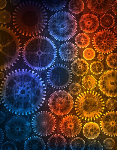 Mechanical Gears Abstract – Free Vector | VectorStock