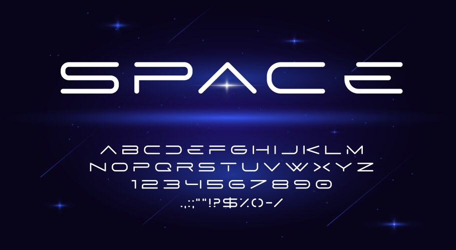 Neon type font glowing alphabet letters Royalty Free Vector