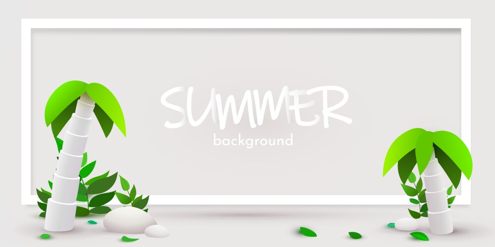 Summer frame tropical background Royalty Free Vector Image