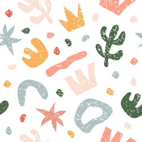 Forest seamless pattern trendy woodland texture Vector Image