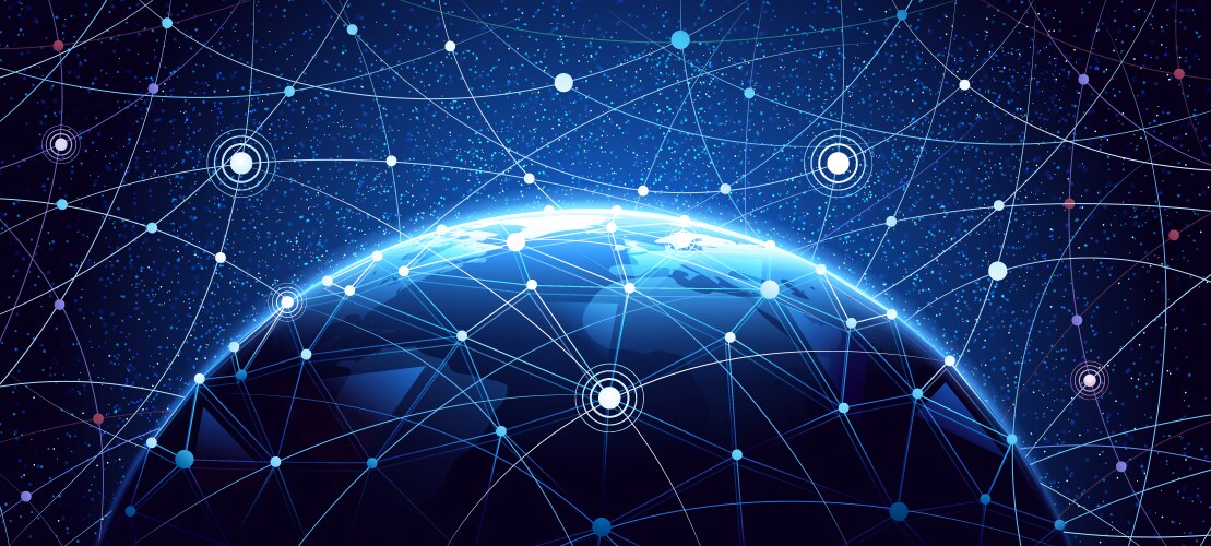 Global connection concept Royalty Free Vector Image