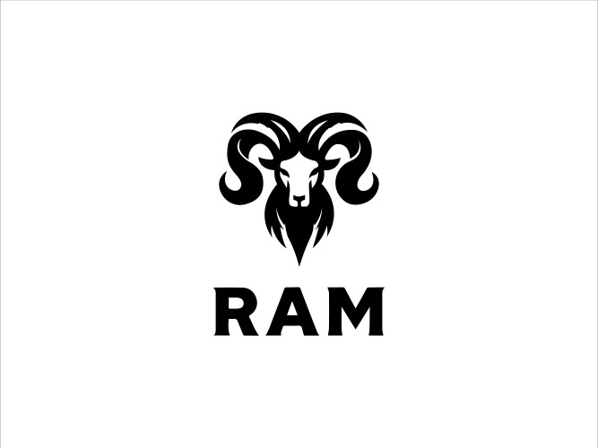 Ram logo design Royalty Free Vector Image - VectorStock