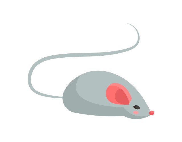 Cartoon funny mouse jumping Royalty Free Vector Image