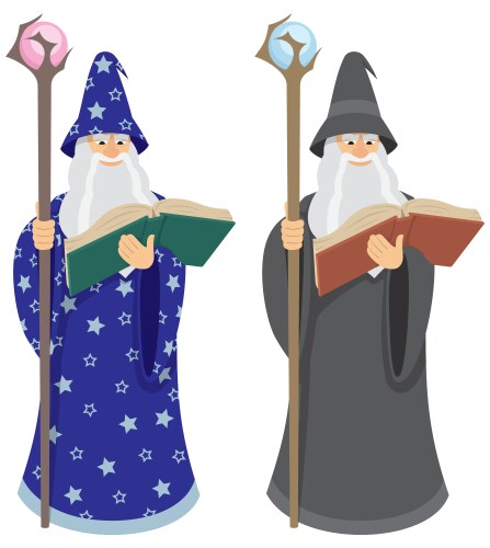 Castle wizard Royalty Free Vector Image - VectorStock