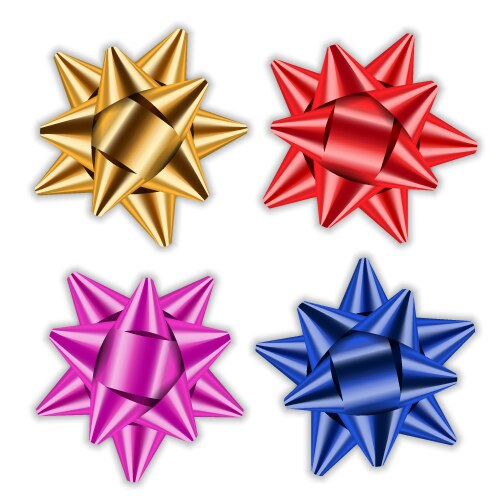 Blue satin empty ribbon blank banner design Vector Image