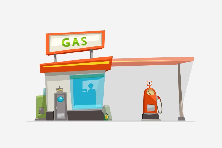 Gas station Royalty Free Vector Image - VectorStock