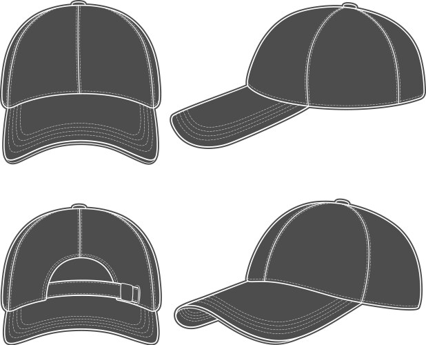 Back Baseball Cap Front Side View Vector Images (over 420)