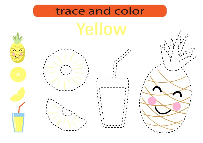 Handwriting practice for kids draw lines Vector Image