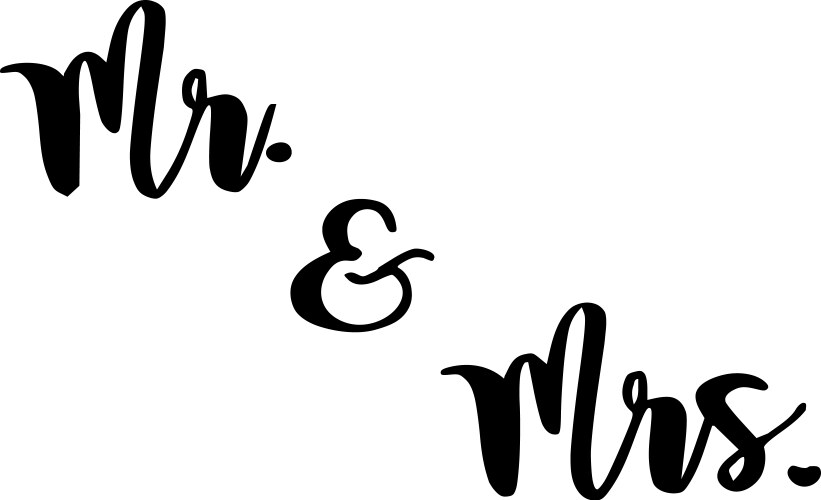 Mr and Mrs Vector Images (over 4,800)