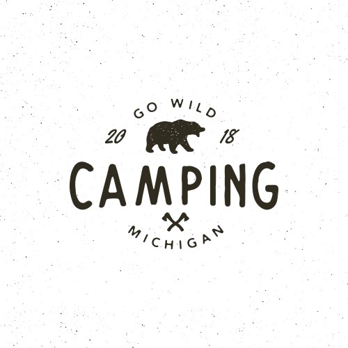 Set of vintage wilderness logos hand drawn retro Vector Image