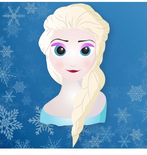 Princess elsa enchantress frozen Royalty Free Vector Image