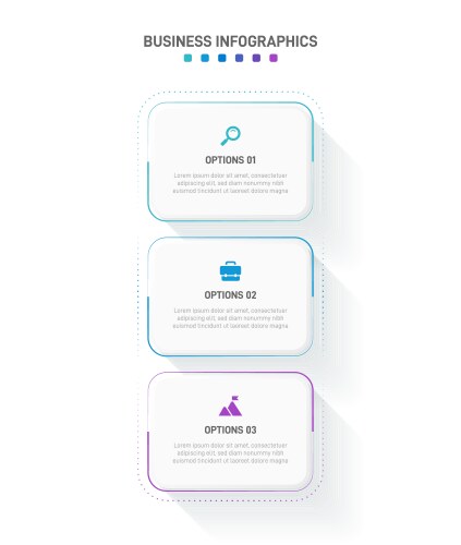 Vertical progress bar featuring 3 arrow-shaped Vector Image