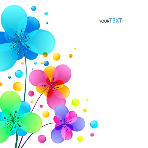 Bright color floral background Royalty Free Vector Image