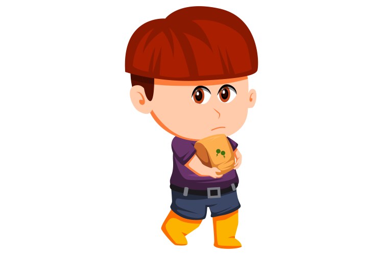 Cute boy character design Royalty Free Vector Image