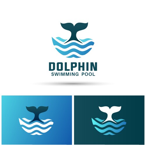 Swimming pool business card Royalty Free Vector Image