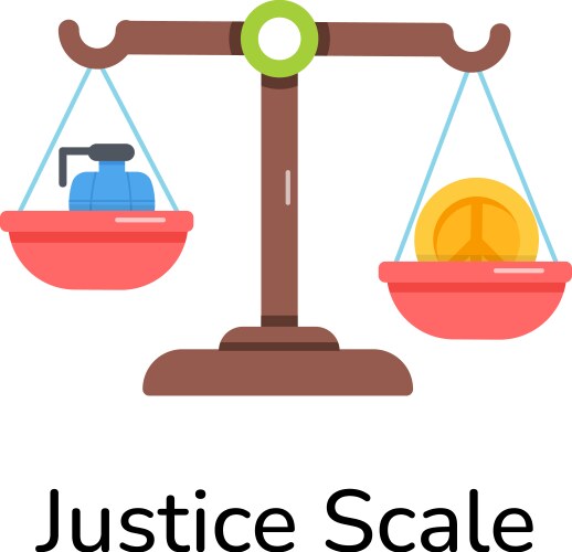 Justice scale Royalty Free Vector Image - VectorStock