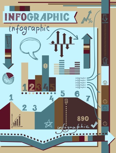 Square elements with infographics and options Vector Image