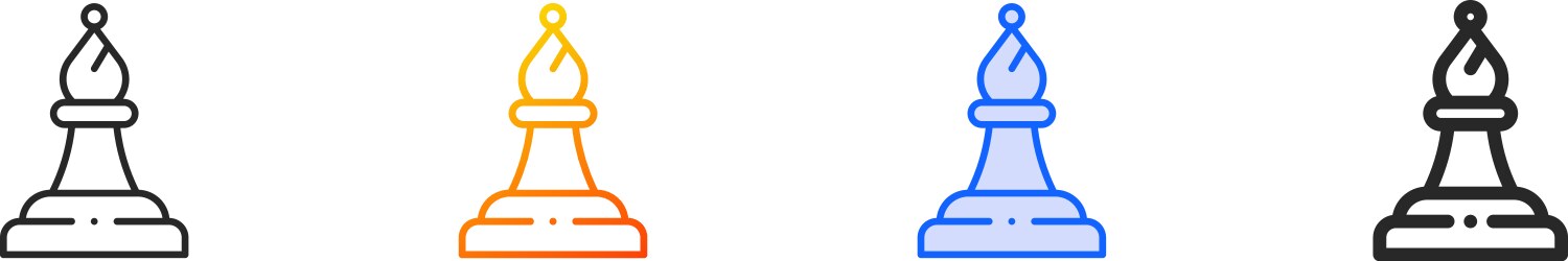 Bhairava iconthin linear gradient blue stroke Vector Image