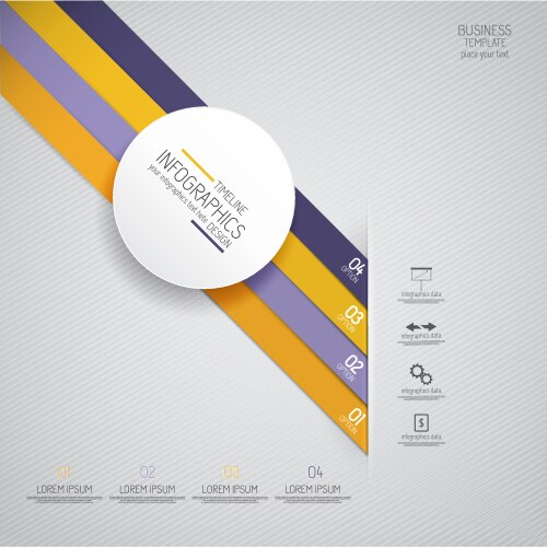 Line infographics 4 Royalty Free Vector Image - VectorStock