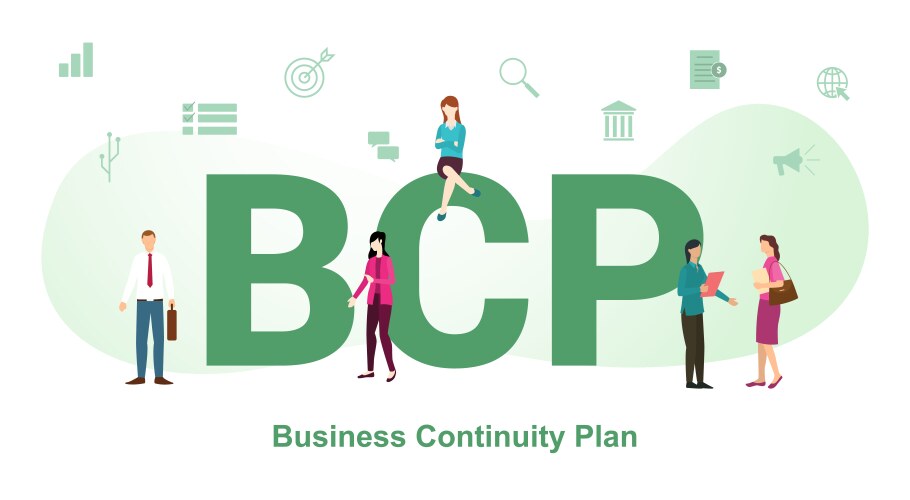 Erp enterprise resource planning concept with big Vector Image
