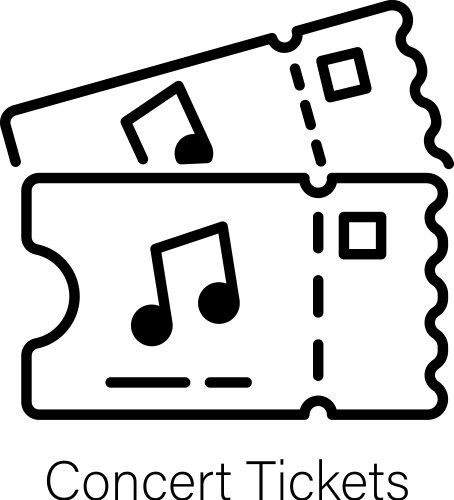 Concert tickets Royalty Free Vector Image - VectorStock