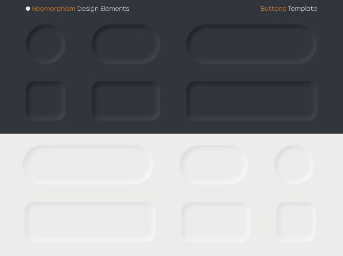 Black interface buttons 3d set of ui icons Vector Image