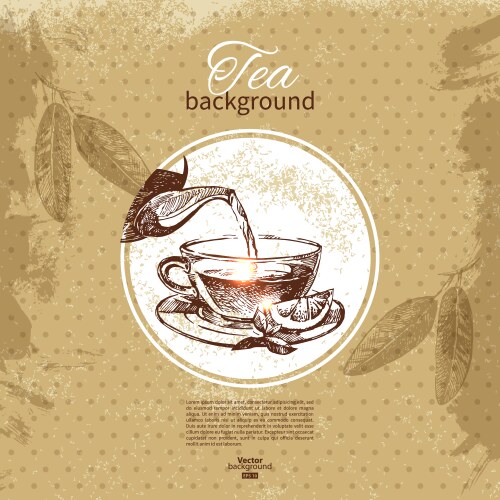 Tea vintage background Royalty Free Vector Image