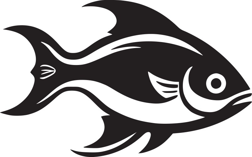 Fish diving into the water ocean logo design Vector Image