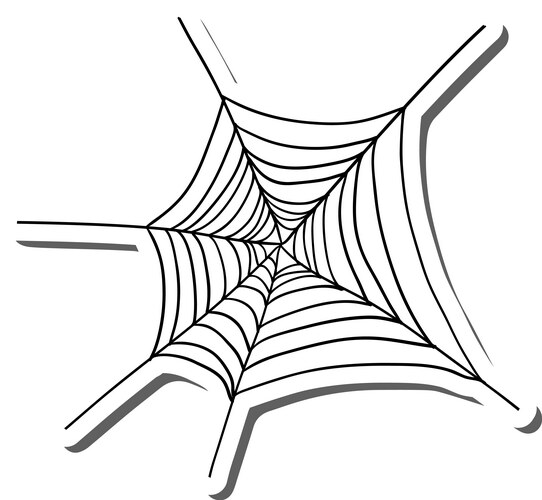 Halloween spider web sticker Royalty Free Vector Image