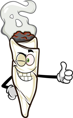 Joint or spliff drug consumption marijuana Vector Image