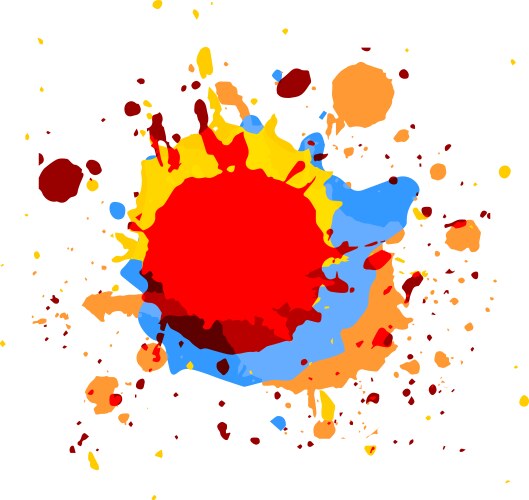 Splash rainbow circle on white background Vector Image