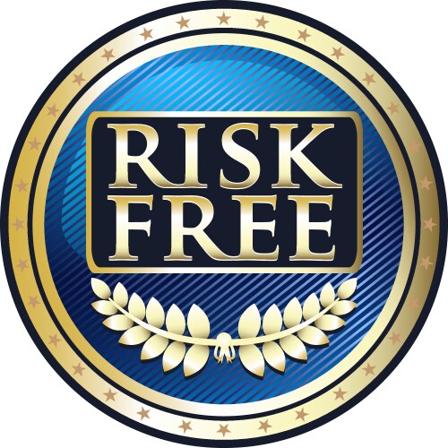 Risk free satifaction guarantee Royalty Free Vector Image