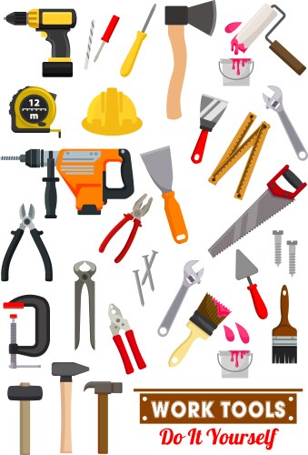 Tool set Royalty Free Vector Image - VectorStock