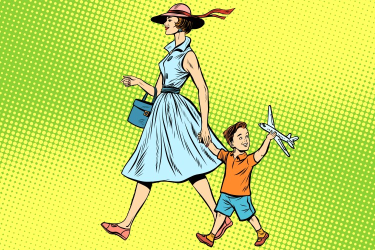 Cartoon Mother and Son Vector Images (over 26,000)