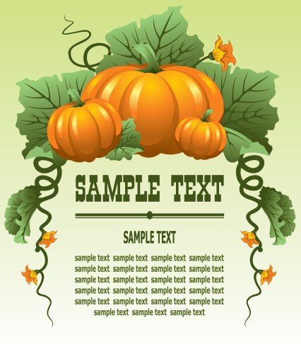 An isolated pumpkin farm Royalty Free Vector Image