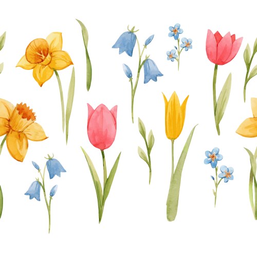 Spring flowers Royalty Free Vector Image - VectorStock