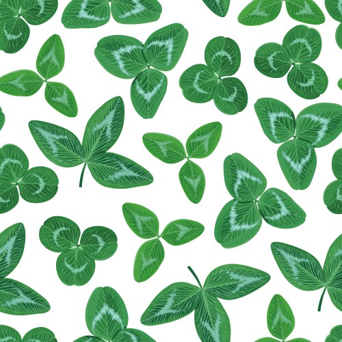 Seamless patterns with clover Royalty Free Vector Image